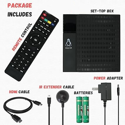SQUARE+ TV Set-Top Box - 4K HDR TV Streaming Device with 1GB RAM, 8GB ...